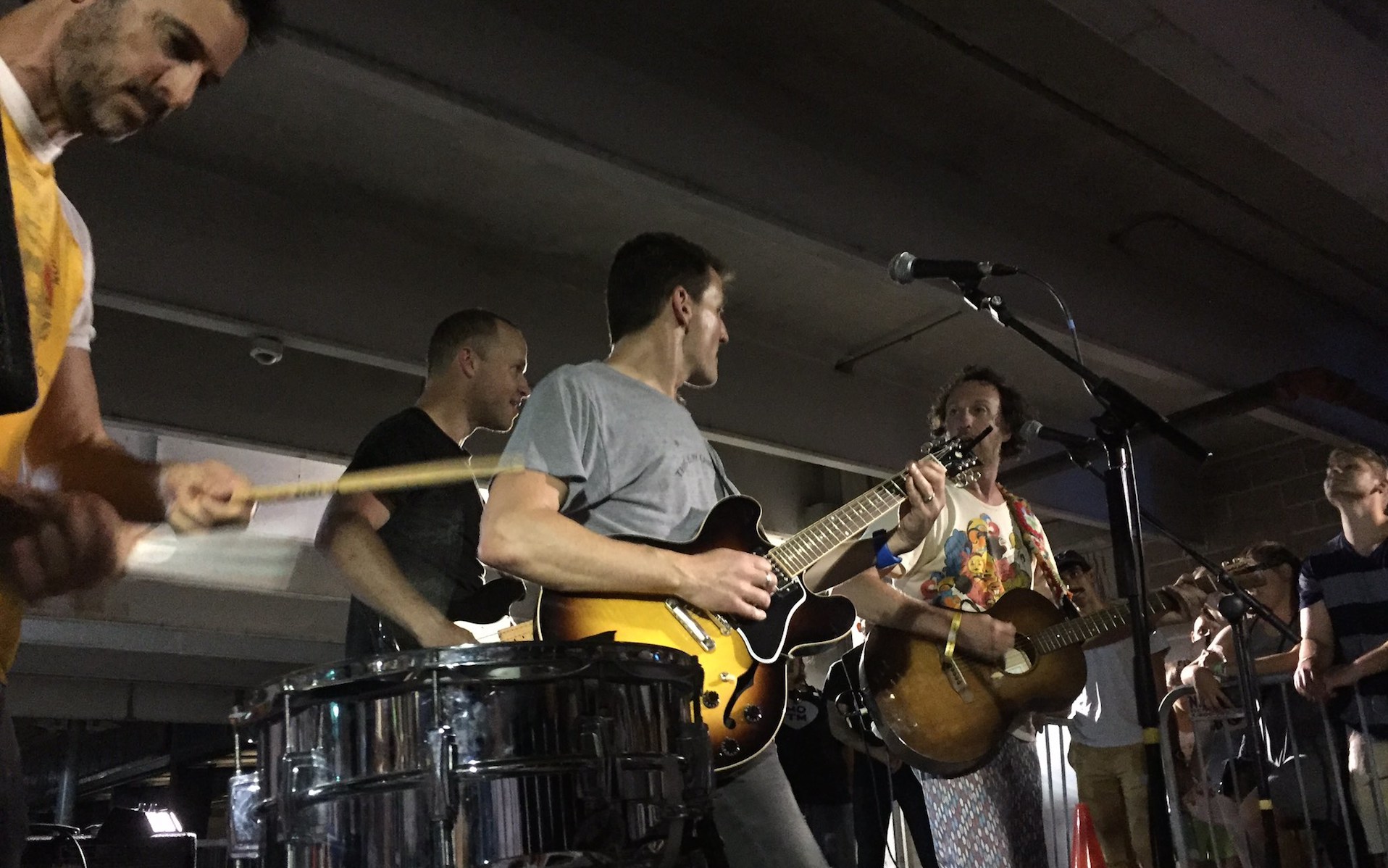 Guster's set at a Kansas City fest got rained out so they played a pop ...